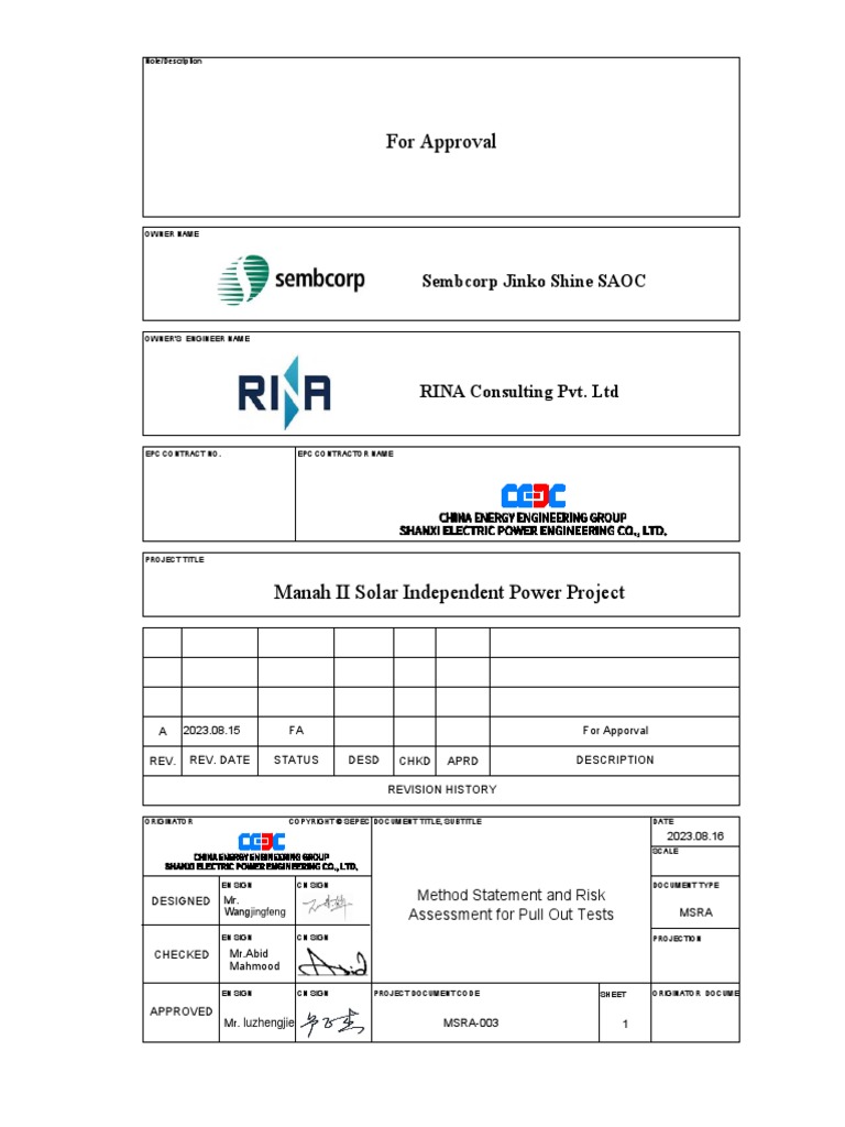 Cover and Content SEPEC Manah II IPP MSRA 003 | PDF | Business ...