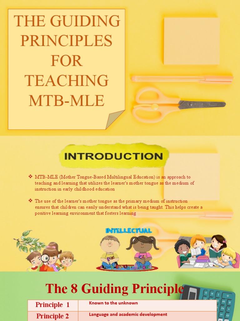 Guiding Principle For Teaching MTB-MLE | PDF | Second Language | Learning