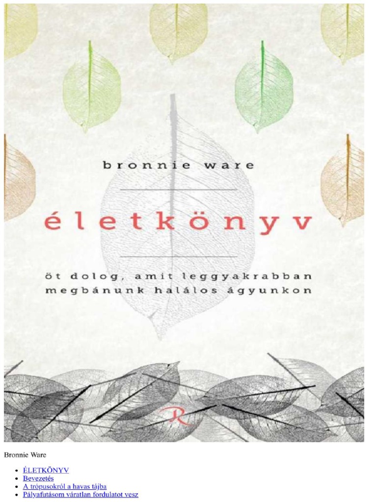 Eletkonyv - Bronnie Ware | PDF