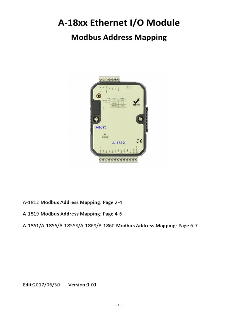Modbus Address Mapping Guide | PDF