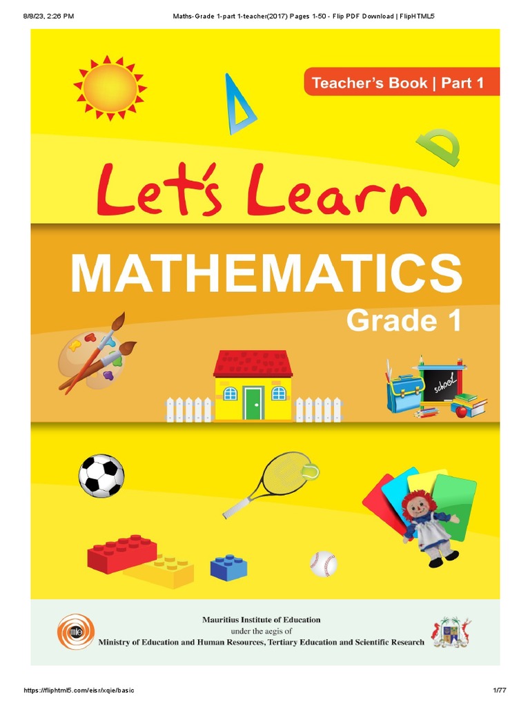 Maths-Grade 1-part 1-teacher(2017) Pages 1-50 - Flip PDF Download ...