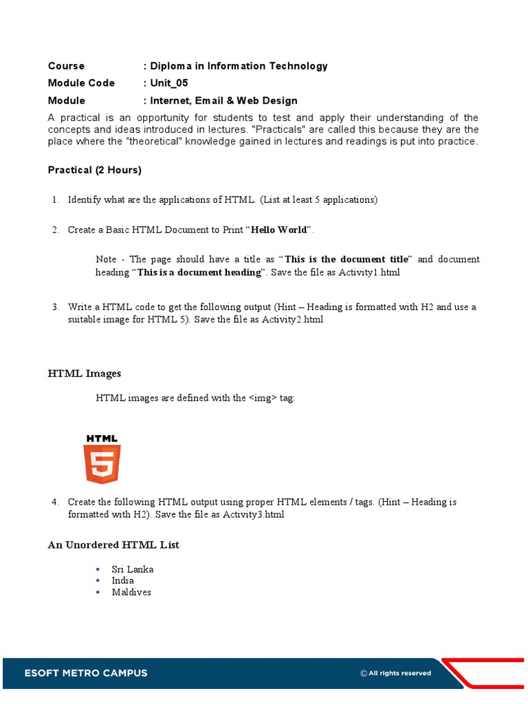 2846-1633683639462-Practical - 5.1 (2 Hours) | PDF | Business | Computers