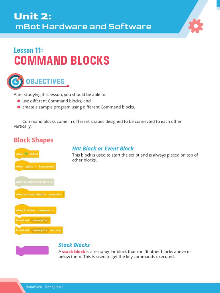 Lesson 11 RoboJuno 1-11-Min | PDF