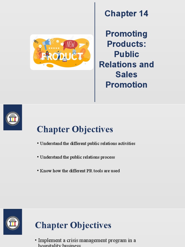 14 Promoting Products Public Relations and Sales Promotion | PDF | Public Relations | Marketing