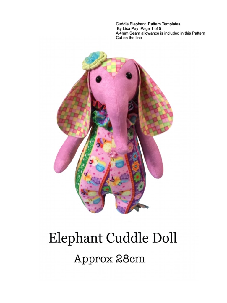Elephant Doll Pattern | PDF