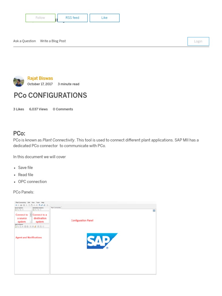 PCo CONFIGURATIONS - SAP Blogs | PDF | System Software | Computer Engineering