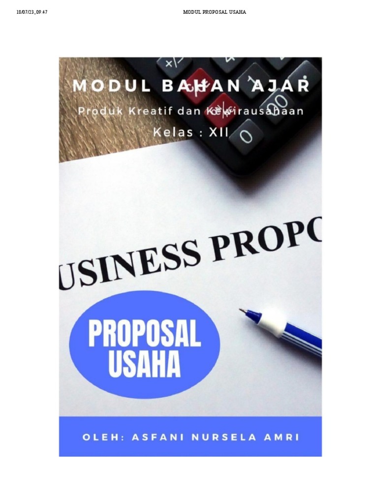 Modul Proposal Usaha | PDF