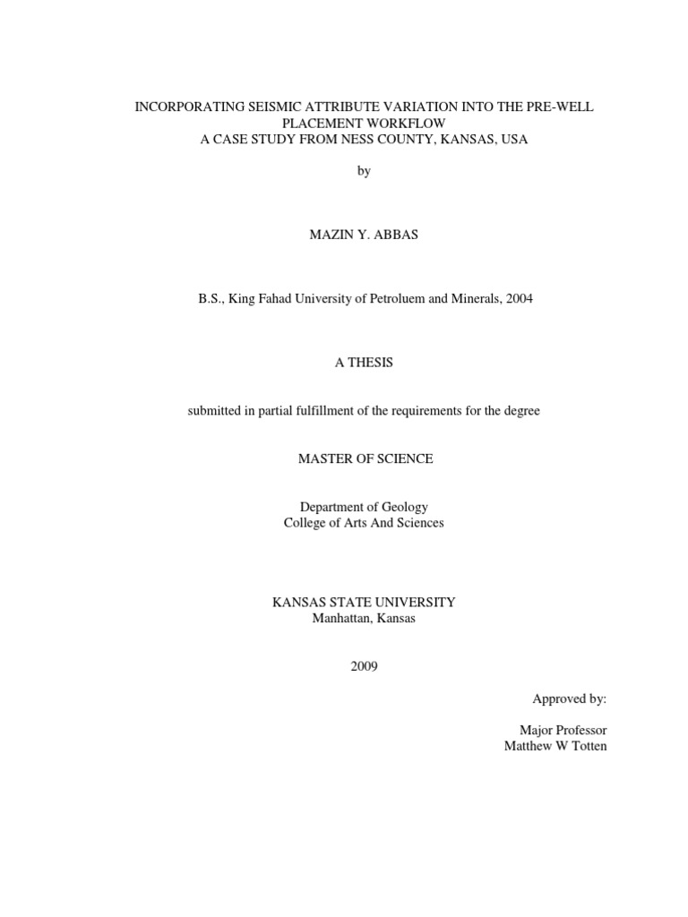 Incorporating Seismic Attribute Variation Into The Pre Well Placement Workflow Pdf