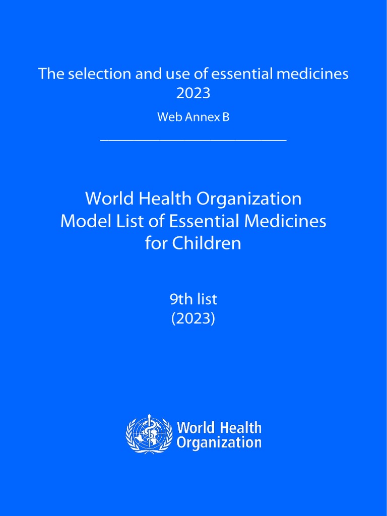 WHO MHP HPS EML 2023.03 Eng | PDF | Morphine | Antimicrobial Resistance