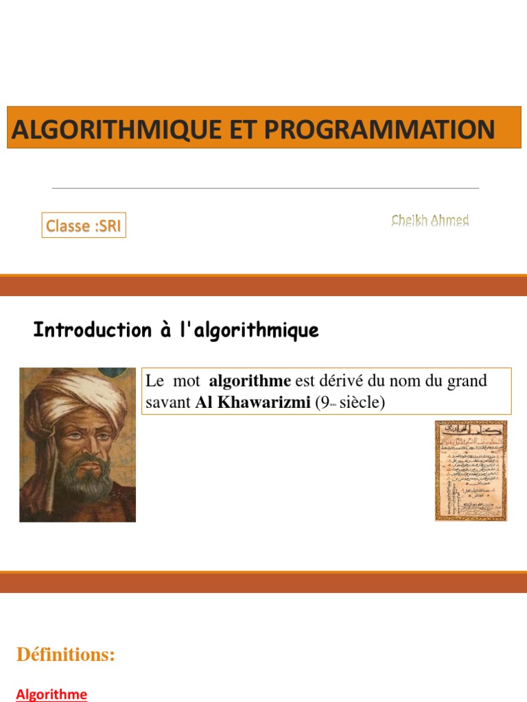 Cours Algo | PDF | Variable (informatique) | Programmation informatique