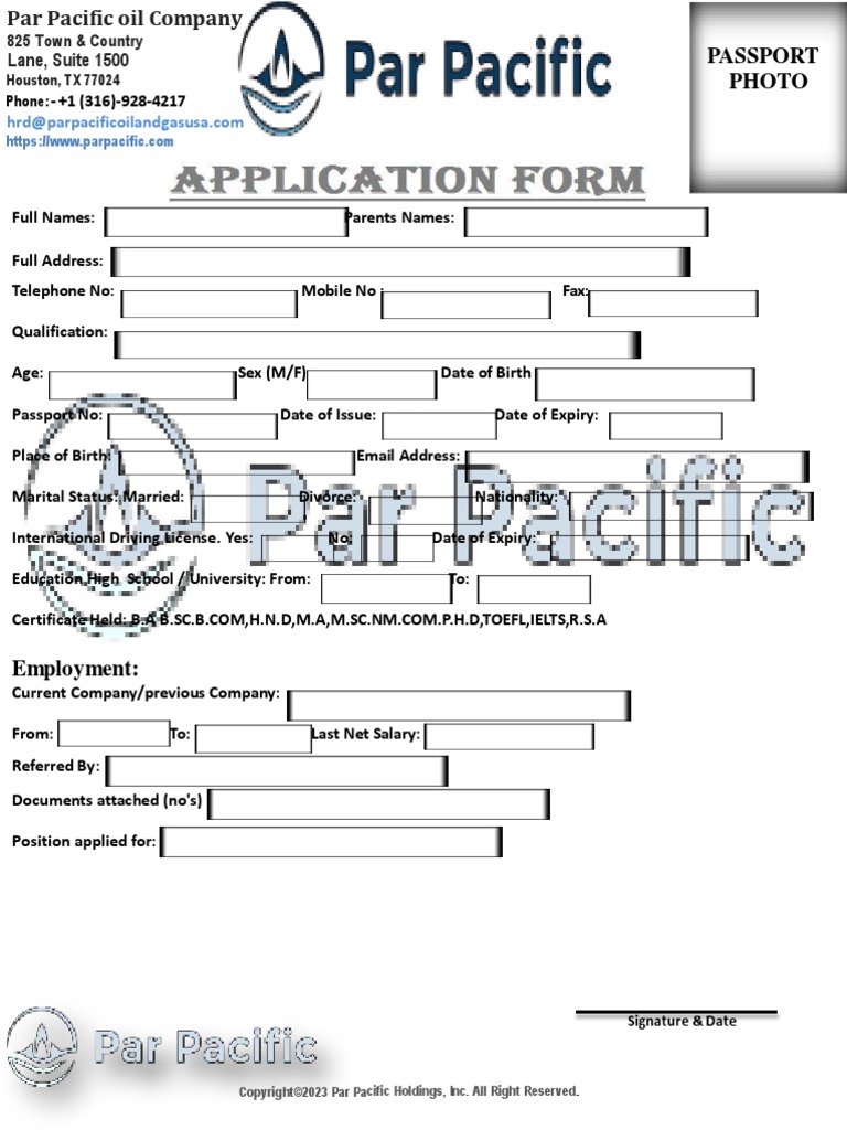 Par Pacific Oil and Gas USA | PDF | Career & Growth