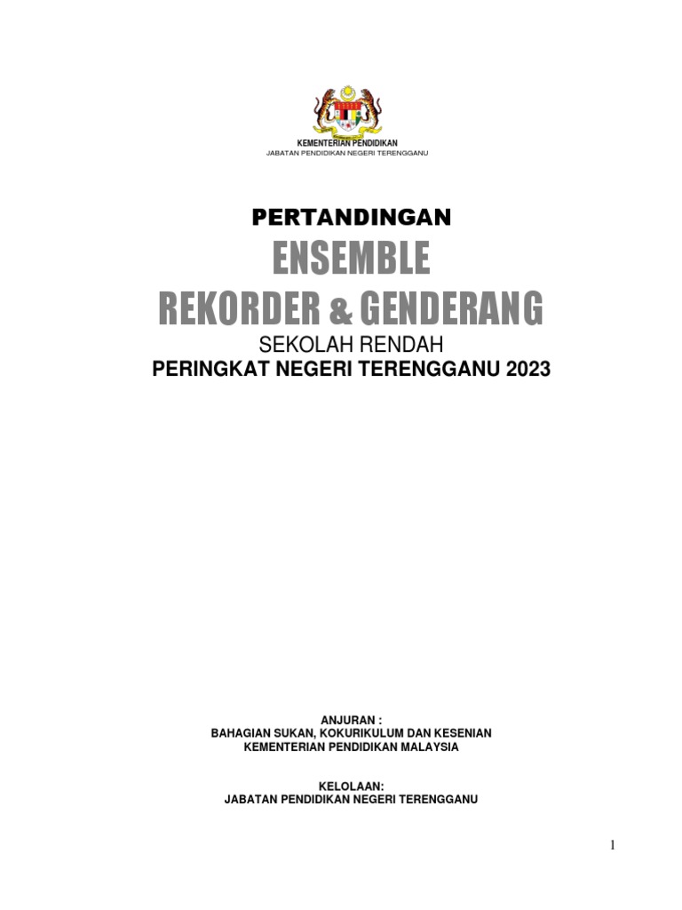 Kertas Konsep Ensemble Rekoder & Genderang Peringkat Negeri Terengganu ...