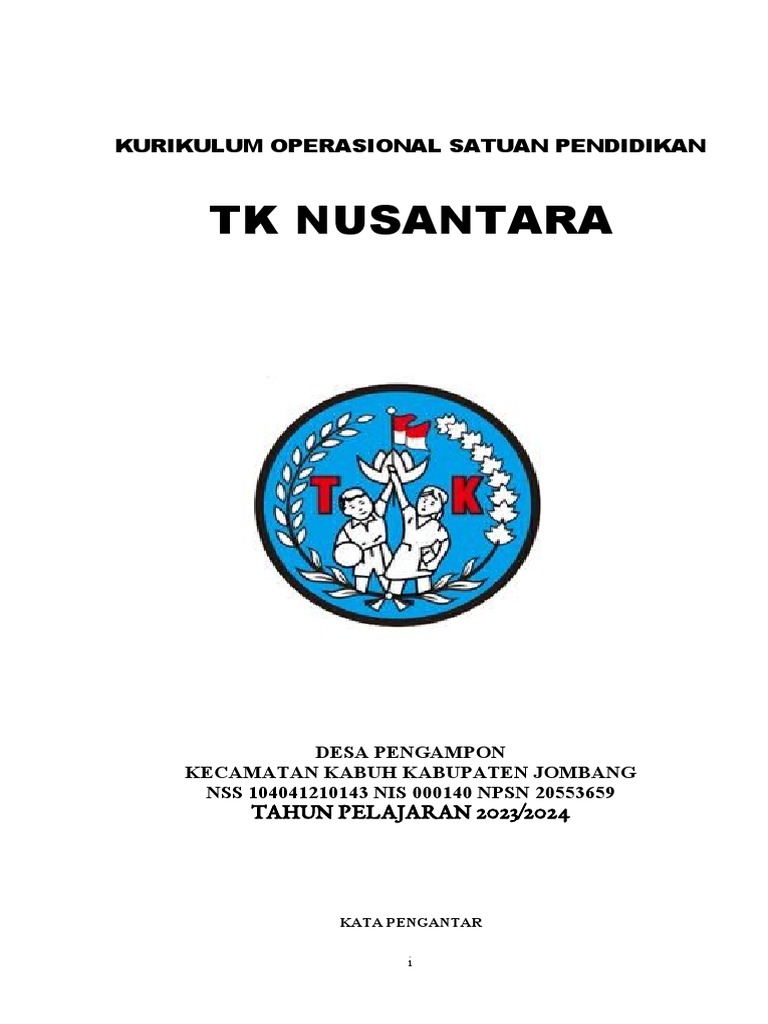 KOSP TK Nusaantara 2023-2024 | PDF
