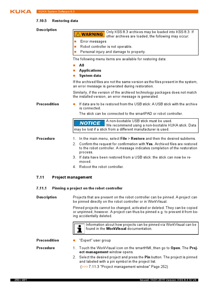 KUKA KSS 8.3 Programming Manual For SI (250 491) | PDF | Backup | Computer File