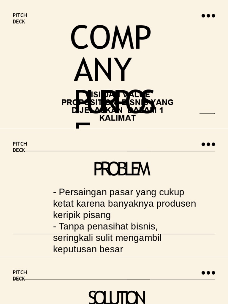 Format Pitch Deck | PDF