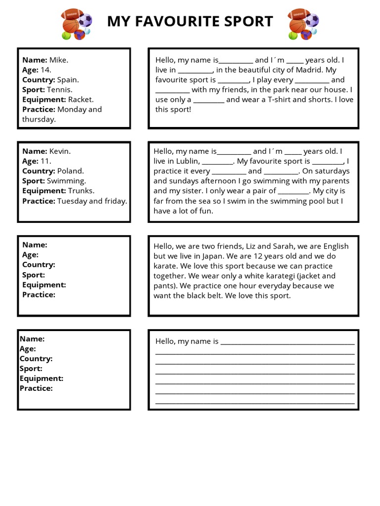 My Favourite Sport: Kids' Perspectives | PDF