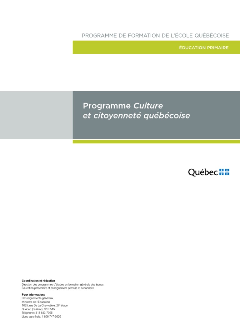 CCQ Programme Primaire | PDF | Science | Compétence (Ressources humaines)