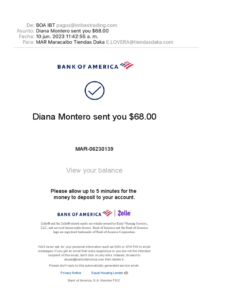 Diana Montero Sent You $68.00 | PDF | Finance & Money Management