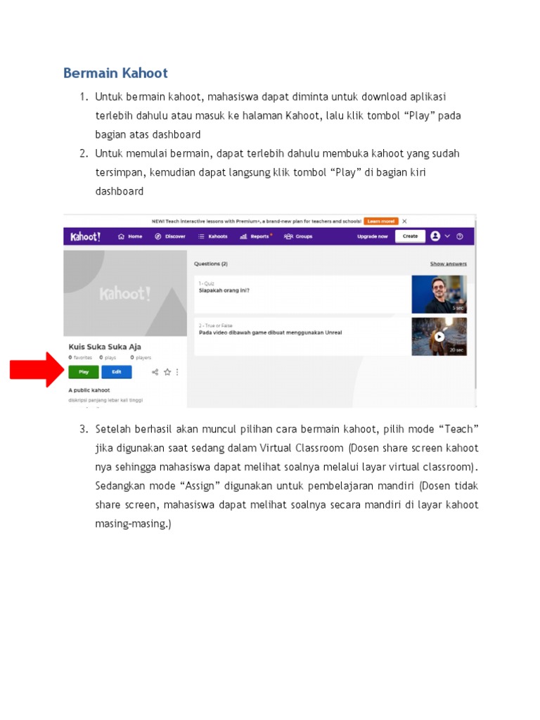 Bermain Kahoot | PDF