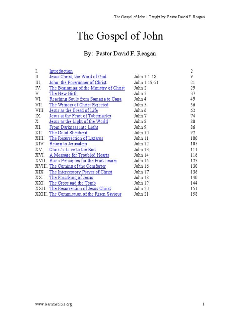 The Gospel of John | PDF | John The Apostle | Jesus