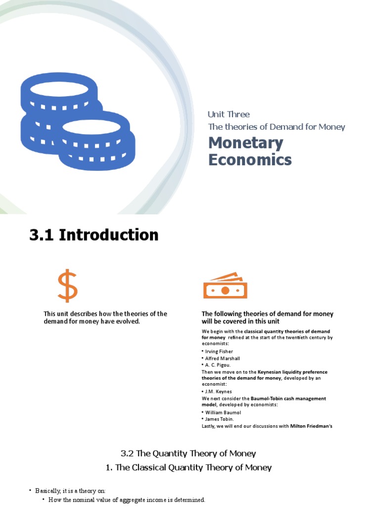 Monetary Economics CH3 | PDF