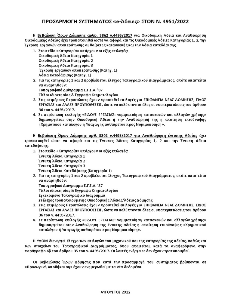 2022-08-03_ΣΗΜΕΙΩΜΑ-ΤΡΟΠΟΙΗΣΕΩΝ | PDF