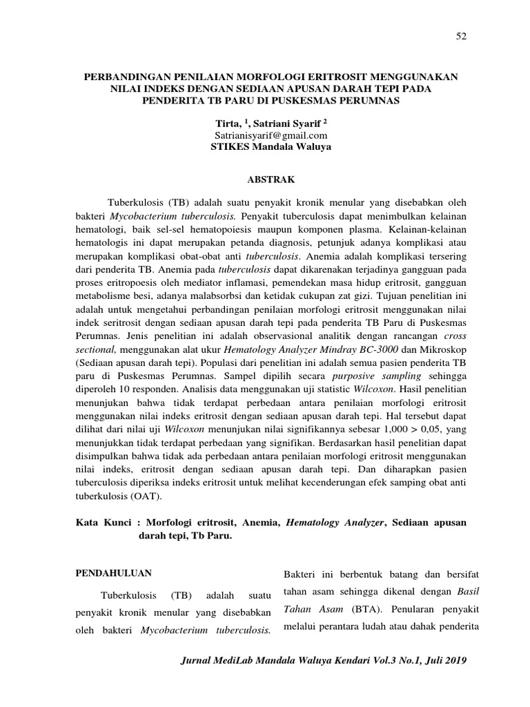 Tirta Dan S, Satriani. 2019 | PDF