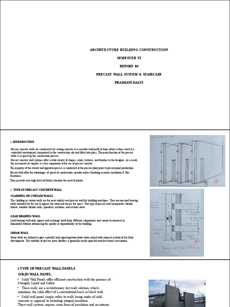 Architecture Building Construction | PDF | Precast Concrete | Wall