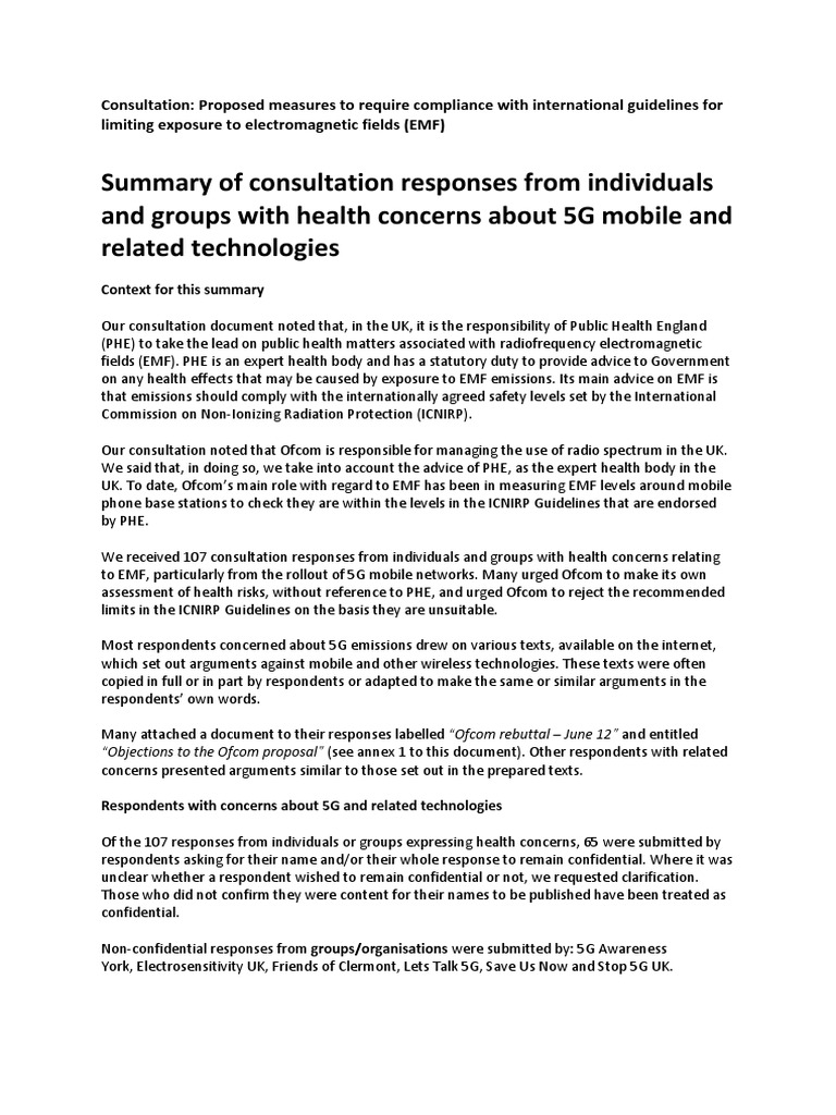5g-And-Health-Summary OFCOM | PDF | Regulatory Compliance | Radio 5g-And-Health-Summary OFCOM | PDF | Regulatory Compliance | Radio