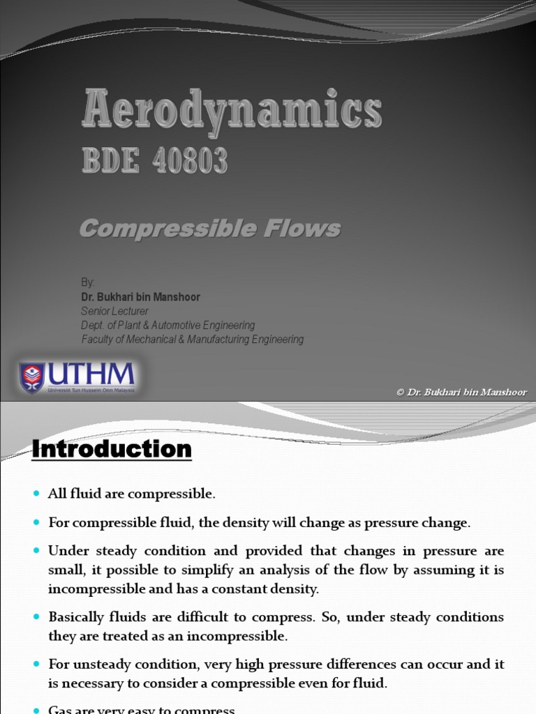 Compressible Flow | PDF | Fluid Dynamics | Gases