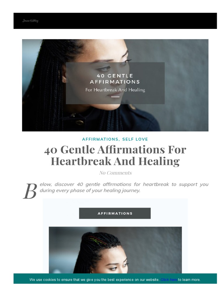 Zannakeithley Com Affirmations For Heartbreak | PDF | Love | Psychology