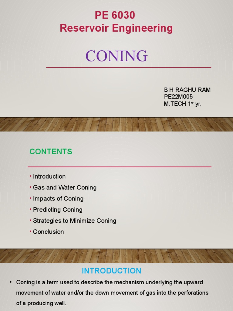 Coning Reservoir | PDF | Petroleum Reservoir | Petroleum