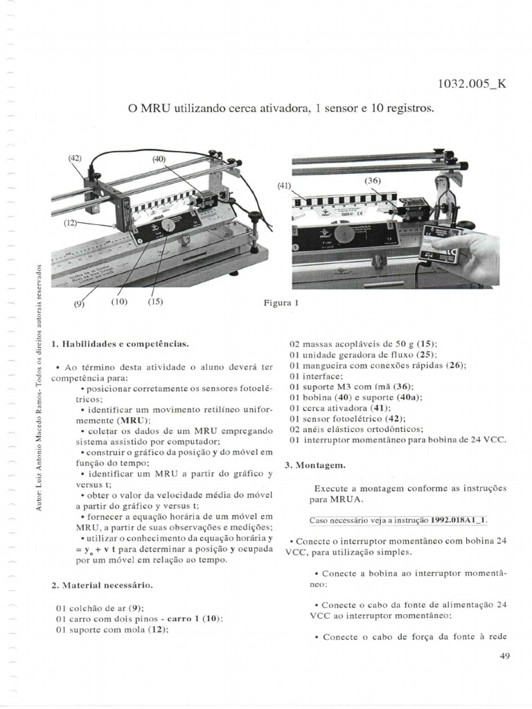 10 - O MRU Utilizando Cerca Ativadora, 1 Sensor e 10 Registros. | PDF