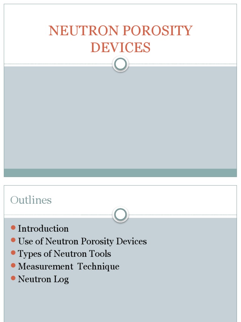Neutron Porosity Devices (Well Logging) | PDF | Science & Mathematics