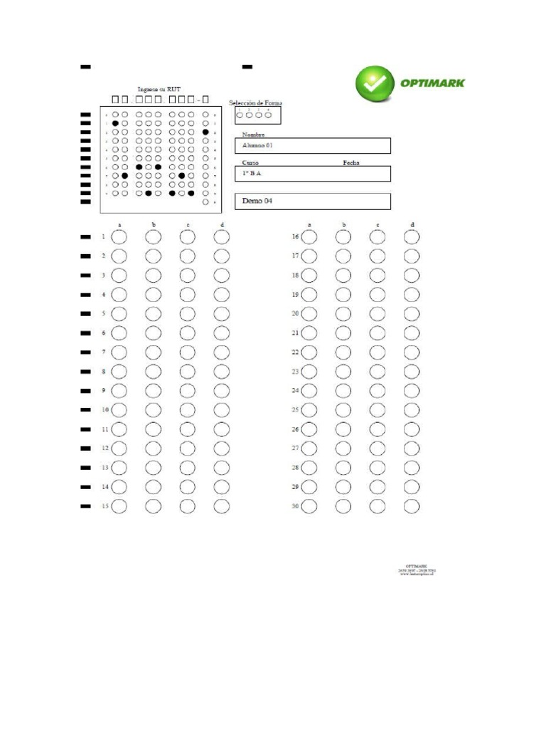 Modelo Hoja de Respuesta | PDF