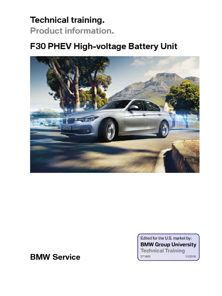 F30 PHEV High-Voltage Battery Guide | PDF | High Voltage | Air Conditioning