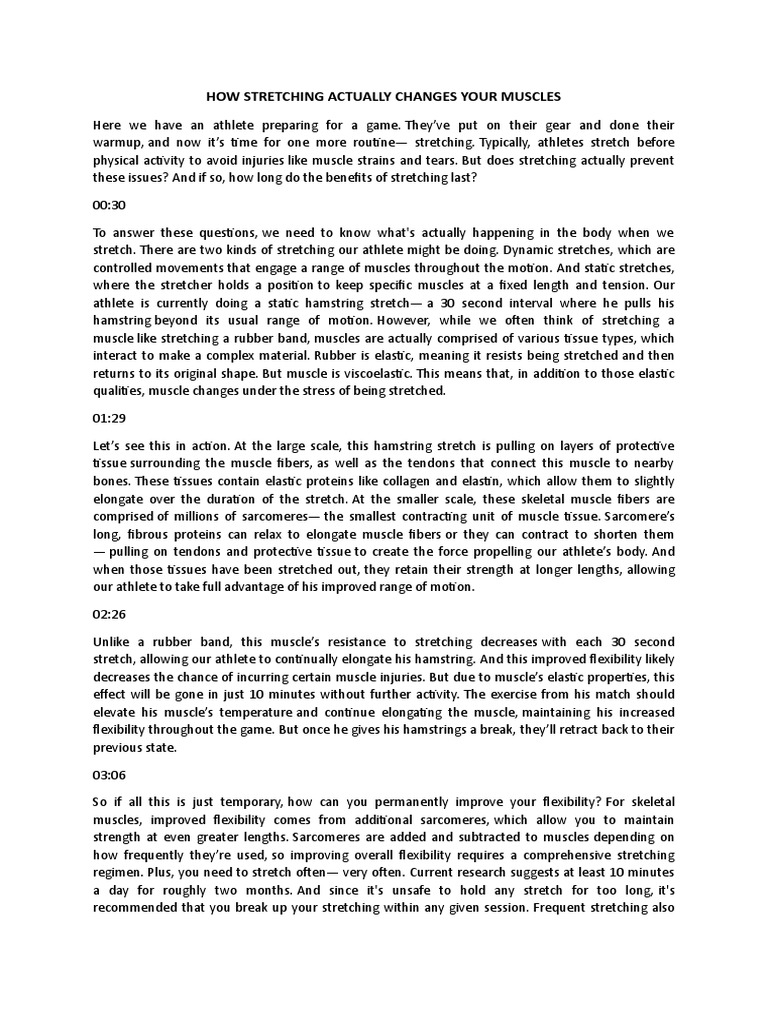 READING | PDF | Flexibility (Anatomy) | Skeletal Muscle