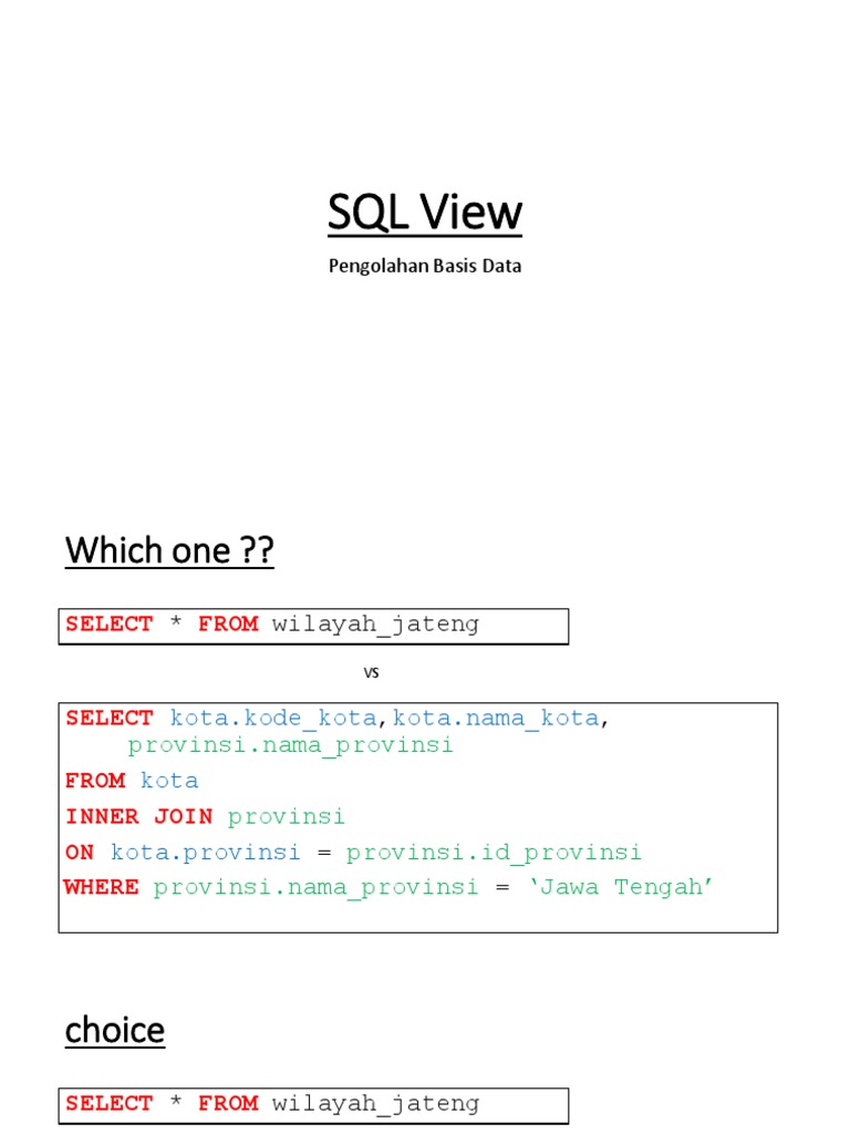 11.SQL View | PDF