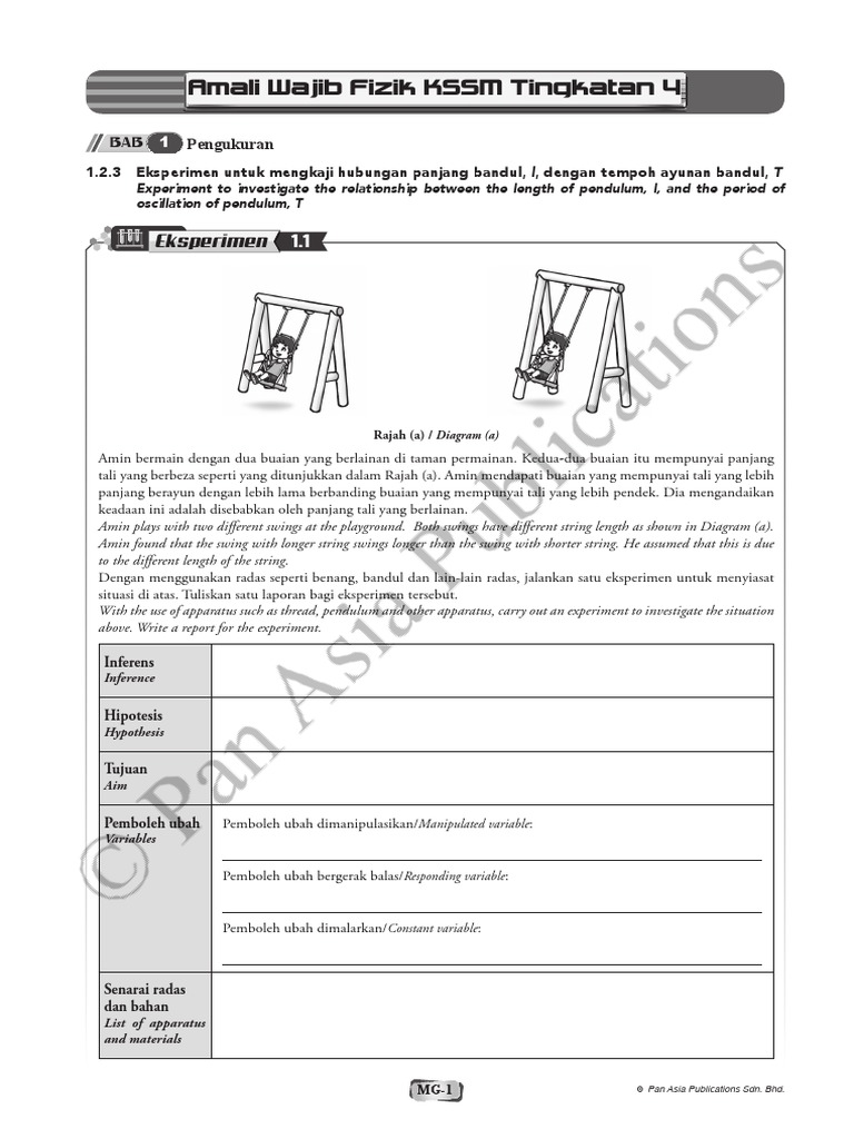 Amali Wajib Fizik KSSM Tingkatan 4 - Modul A+ Fizik Tg4 | PDF
