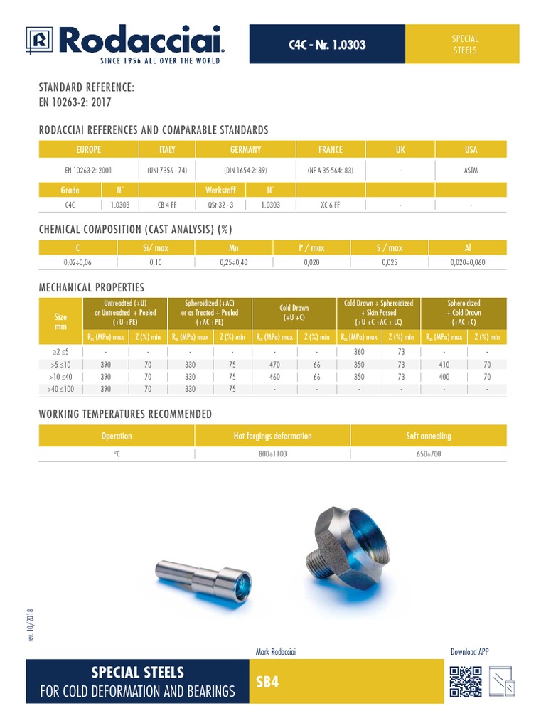 Special Steels SB4: For Cold Deformation and Bearings | Download Free ...