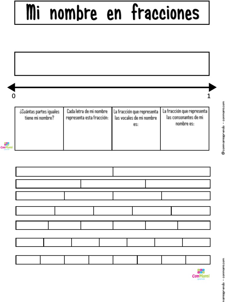 Fracciones Con Mi Nombre2 | PDF