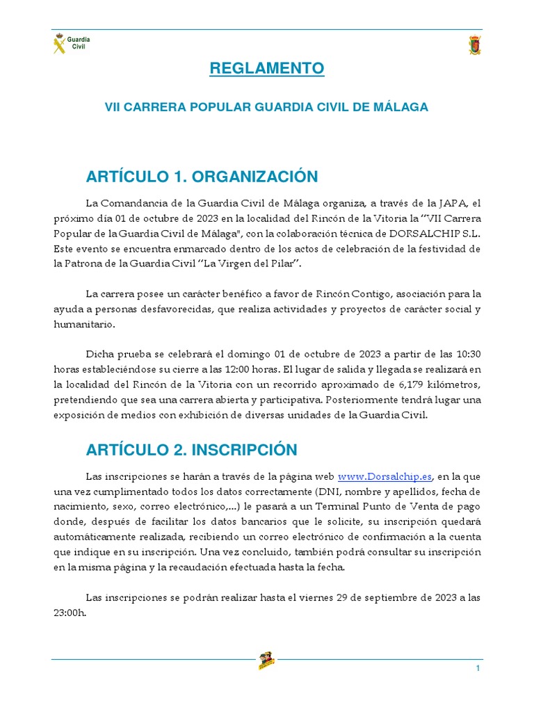 Reglamento 2023 | PDF