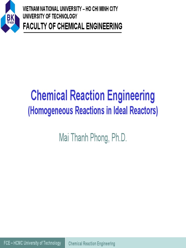 Chemical Reaction Engineering Overview | PDF | Stoichiometry | Chemical ...