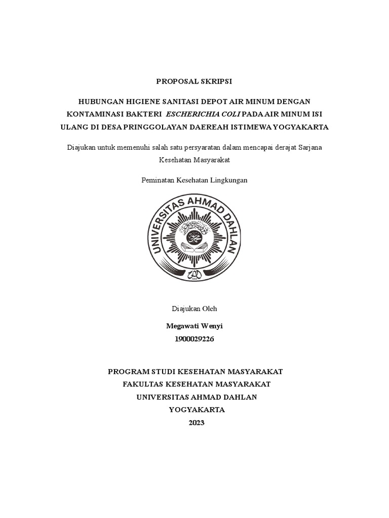 Megawati Wenyi - 1900029226 - KesLing - PI Bab I, II, Dan III | PDF