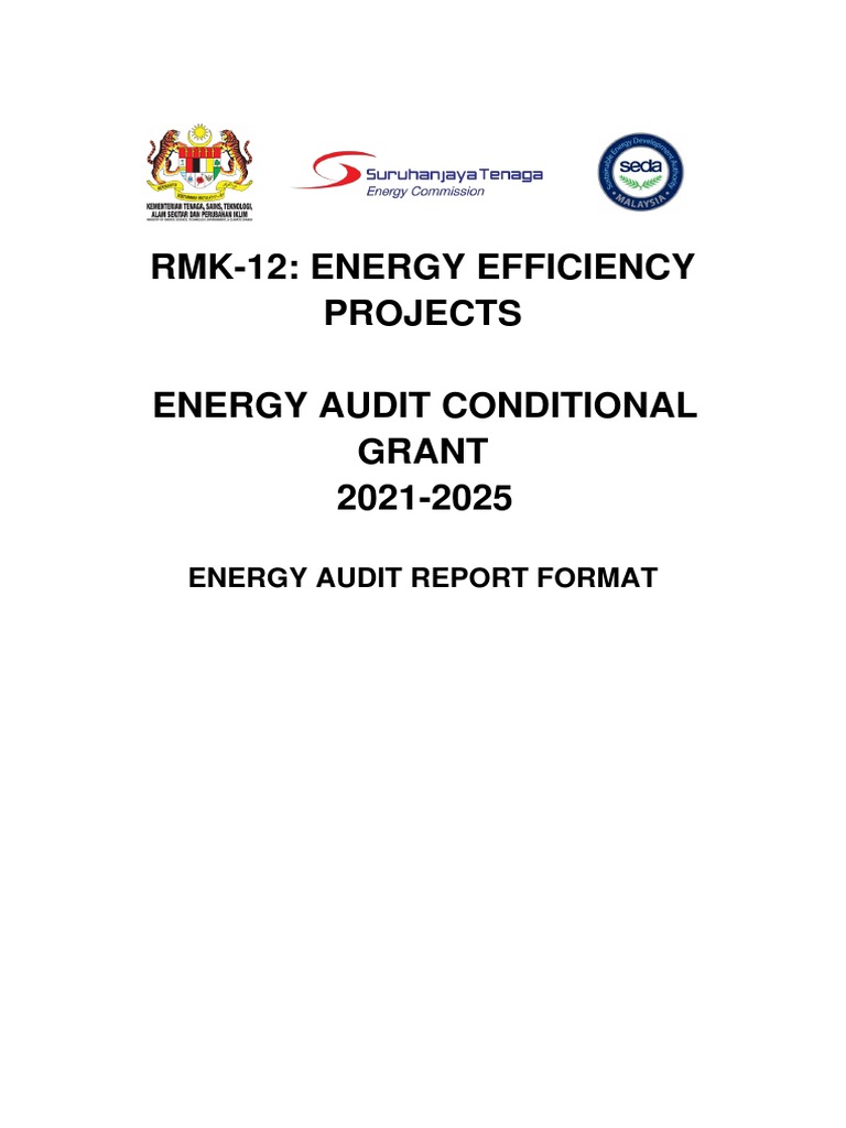 Energy Audit Report Guidelines | PDF | Energy Conservation | Audit