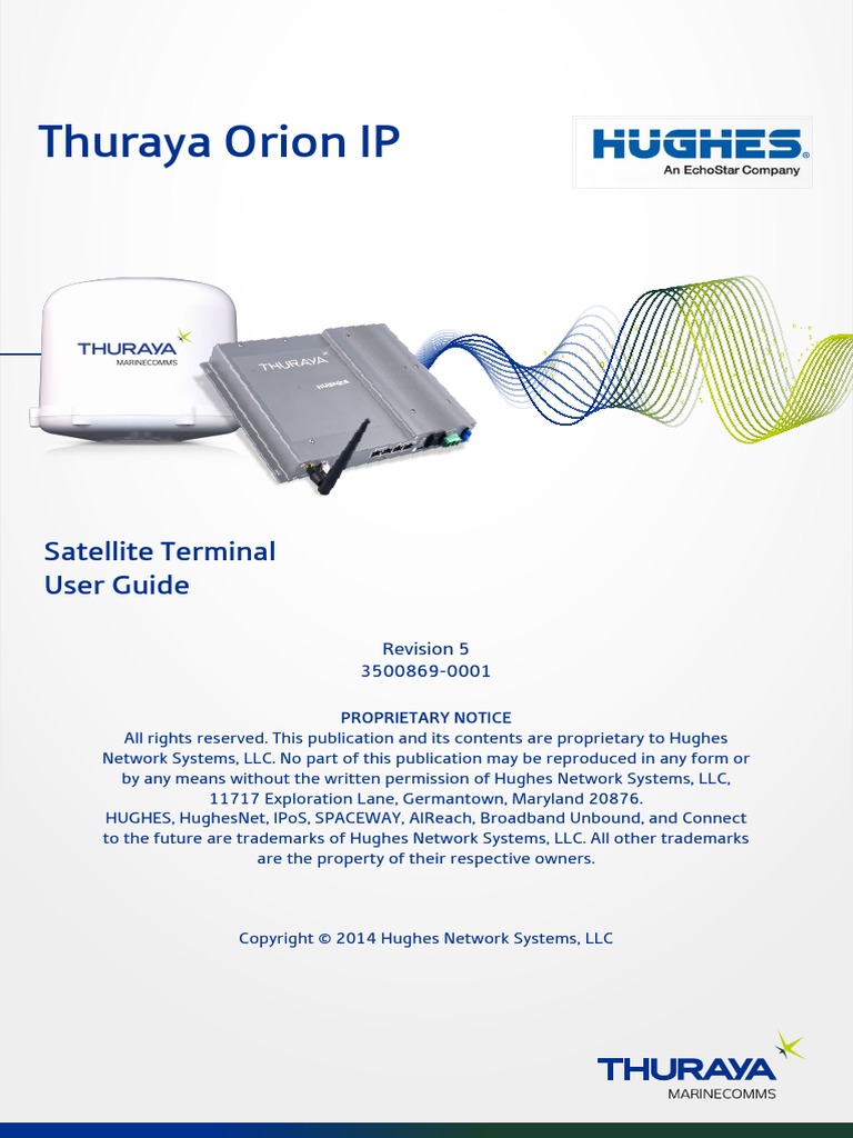 Thuraya Orion IP User Guide R5 | PDF | Ip Address | Wireless Lan