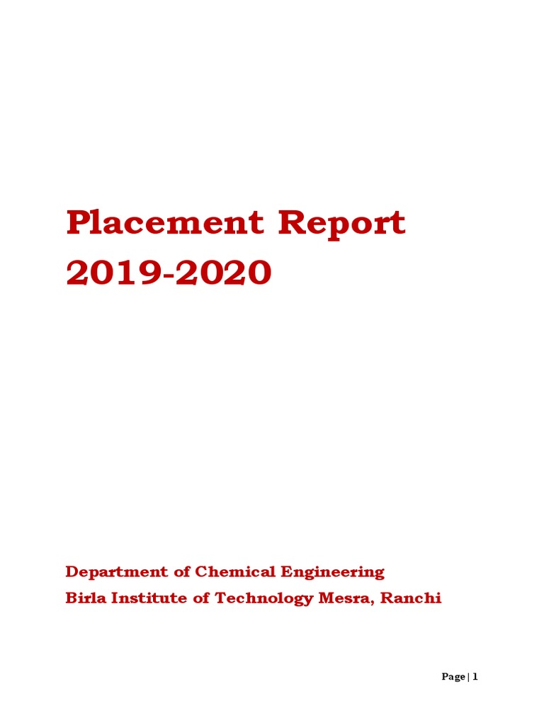 Placement Report (2016-2020) | PDF | Companies | Economy Of India