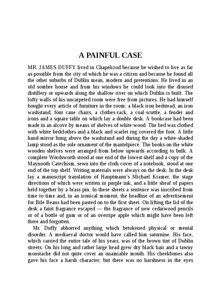 A Painful Case - James Joyce | PDF