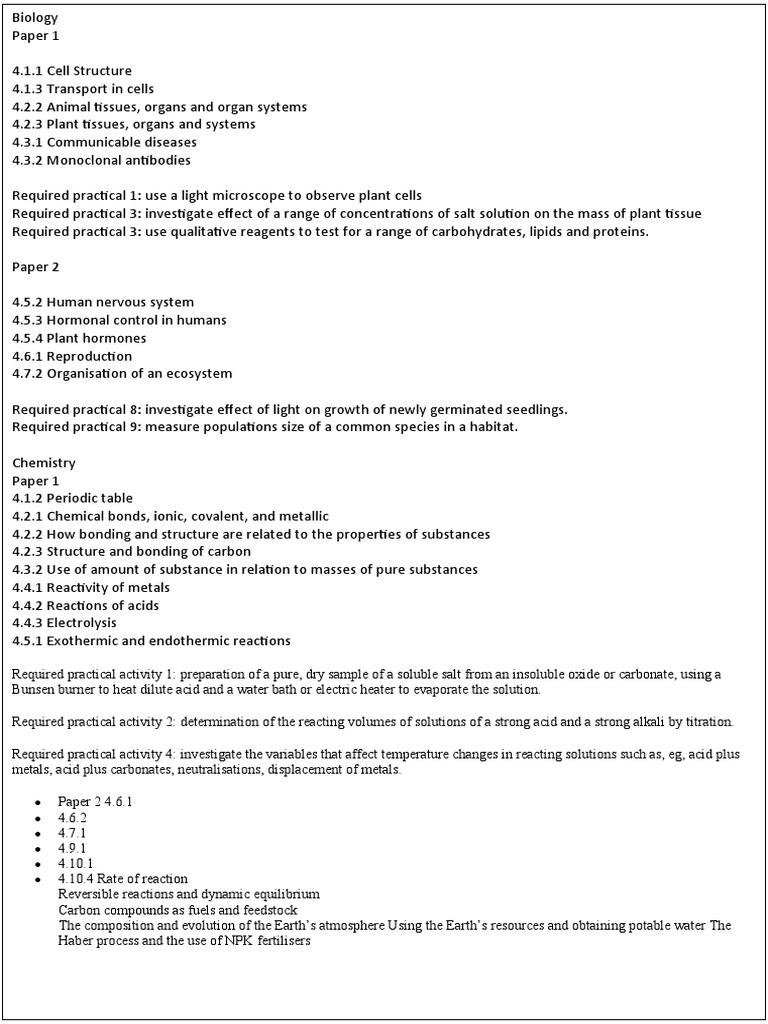 Gcse Maths Revision Checklist | PDF | Trigonometry | Area