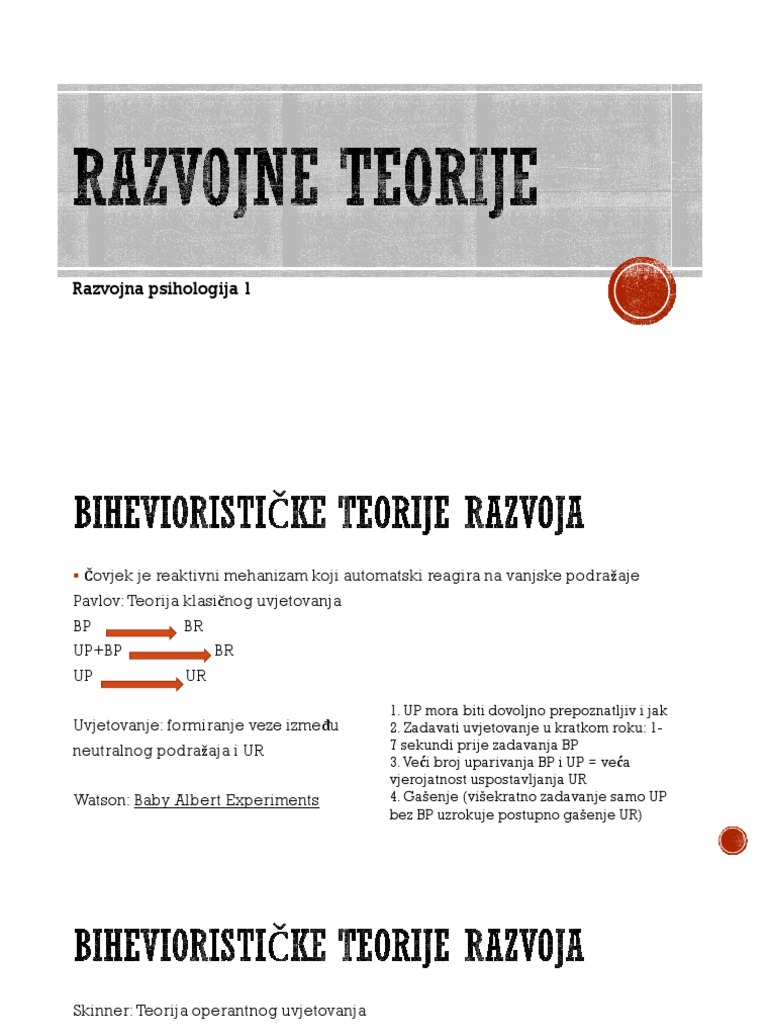 Teorije Razvoja | PDF